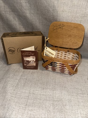 Longaberger Collectors Club Life's a Picnic Mini Basket Flag with Box ...