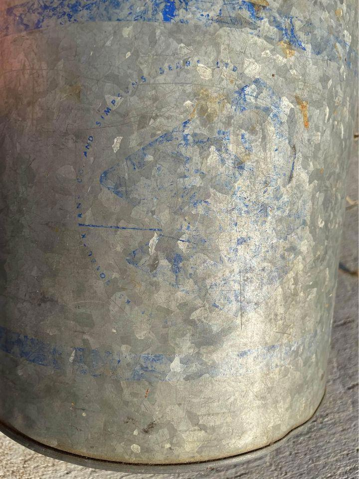 VTG Sears Roebuck & Co and Simpsons Galvanized Minnow Bucket Tin Handle ...