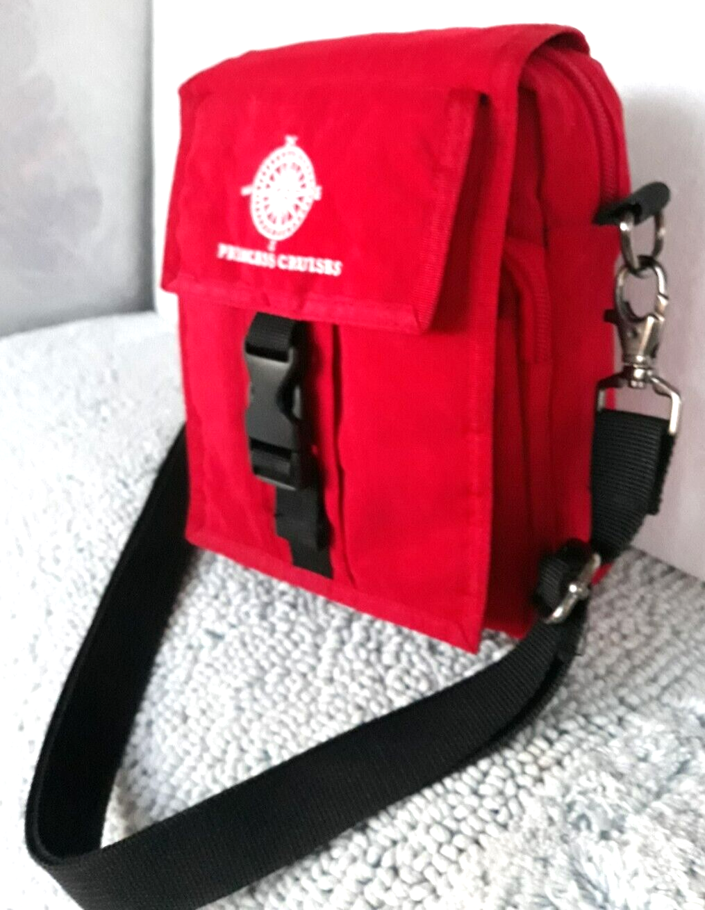 Princess Cruises ~ Shoulder Bag Crossbody Travel Belt-Purse ~Nylon Red ...