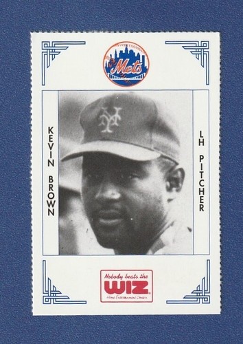 KEVIN BROWN 1991 Wiz PROMO Stadium Giveaway AT&T Mini Card #53 NY Mets ...