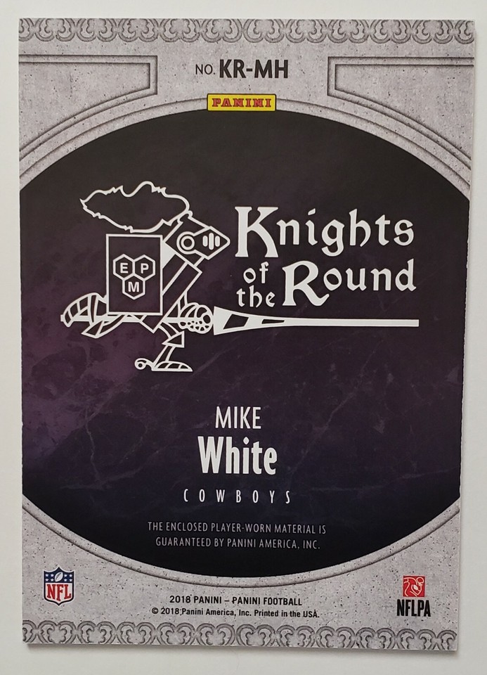 2018 Panini Football Knights If The Round Patch Mike White Rookie Card ...
