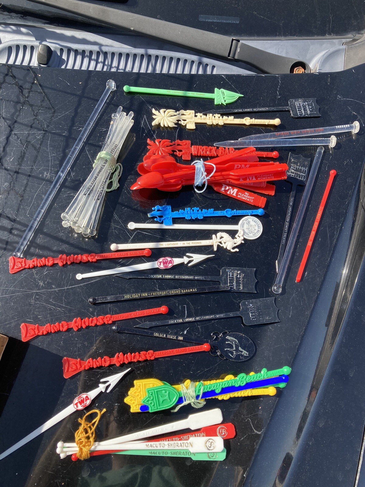 Lot Of 50+ Vintage 50s Plastic Swizzle Sticks Stirrers MCM Barware ...