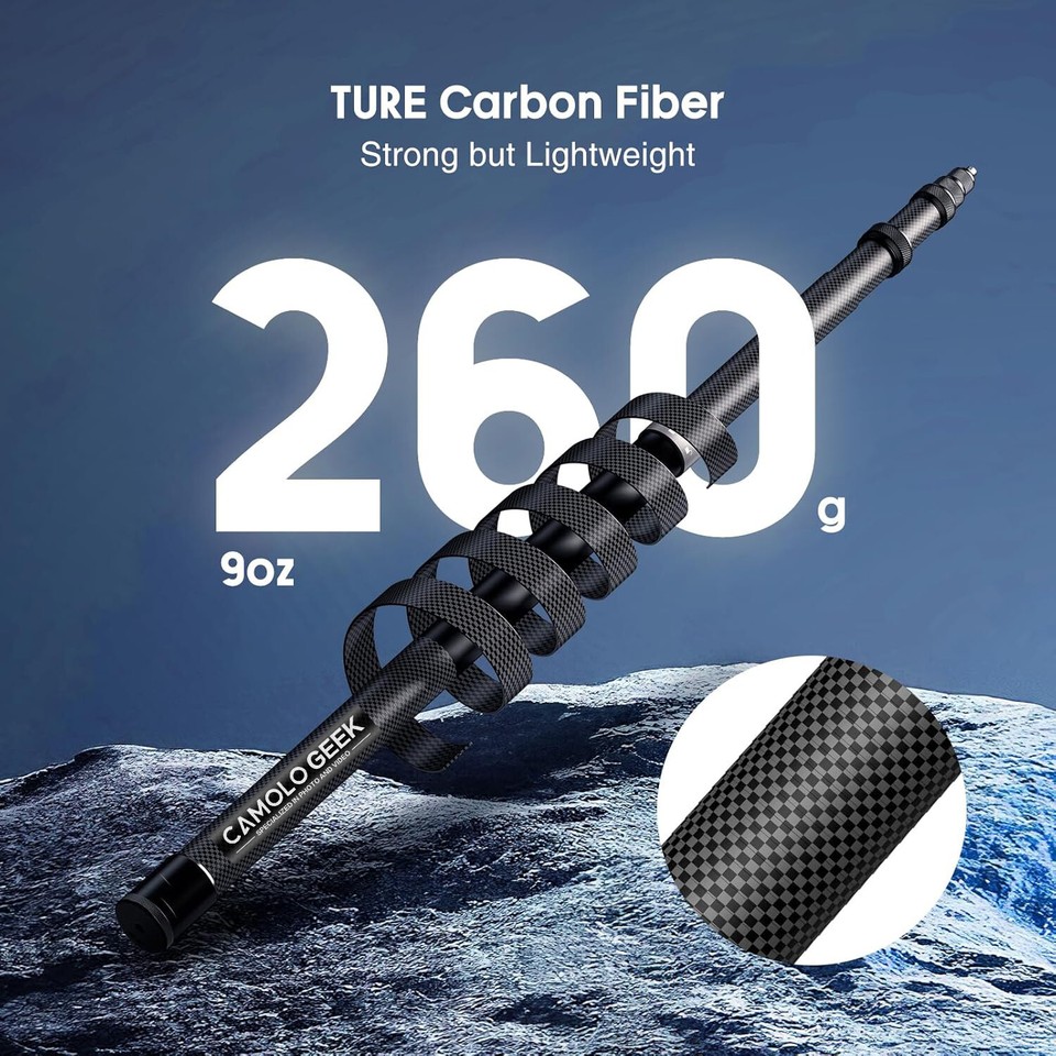 Carbon Fiber Invisible Selfie Stick Extended Pole For Insta360 X5X4 ...