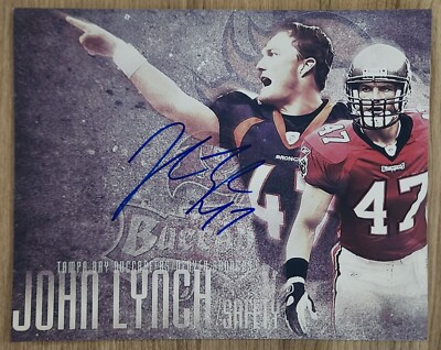 John Lynch Signed 8x10 Photo Tampa Bay Buccaneers NFL HOF RAD | eBay