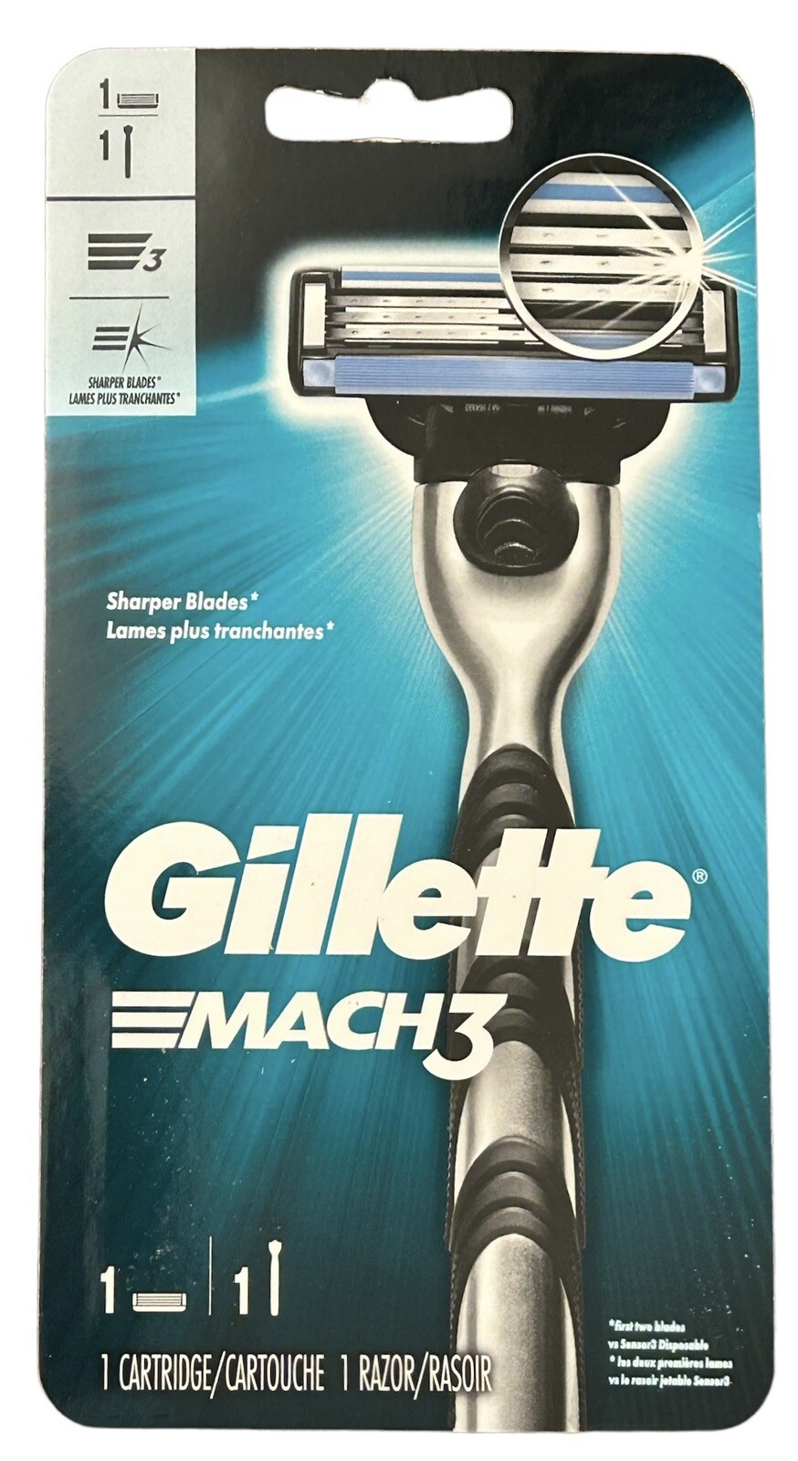 Gillette Mach3 Razor Handle with 1 Cartridge | eBay