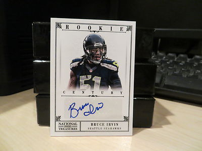 National Treasures Rookie Autograph Seahawks Auto Bruce Irvin 13/25 ...