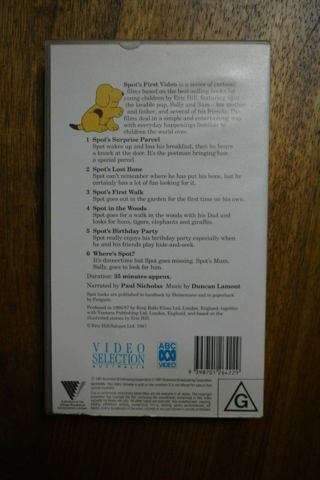 SPOTS FIRST VIDEO VHS ERIC HILL ABC VIDEO | eBay Australia