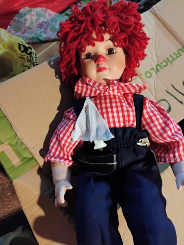 Vintage Porcelain Raggedy Andy with sail boat Doll 16” | eBay