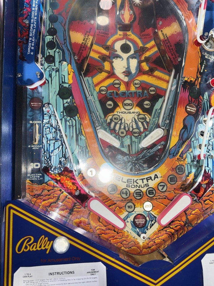 Elektra Pinball Machine Bally 1981 Restored Orange County Pinballs FREE ...