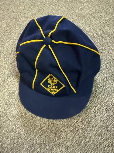 Vintage Cub Scouts Blue Gold Hat Cap 1960’s Atomic Era BSA Scout Hat ...
