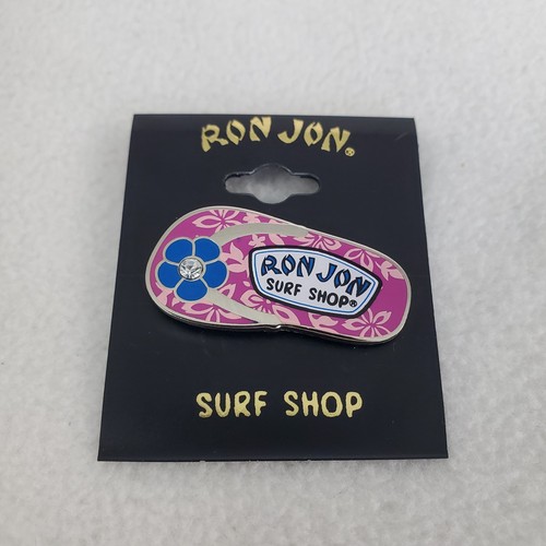Ron Jon Surf Shop Logo Enamel Metal Lapel Pin Purple/Pink Flip Flop ...