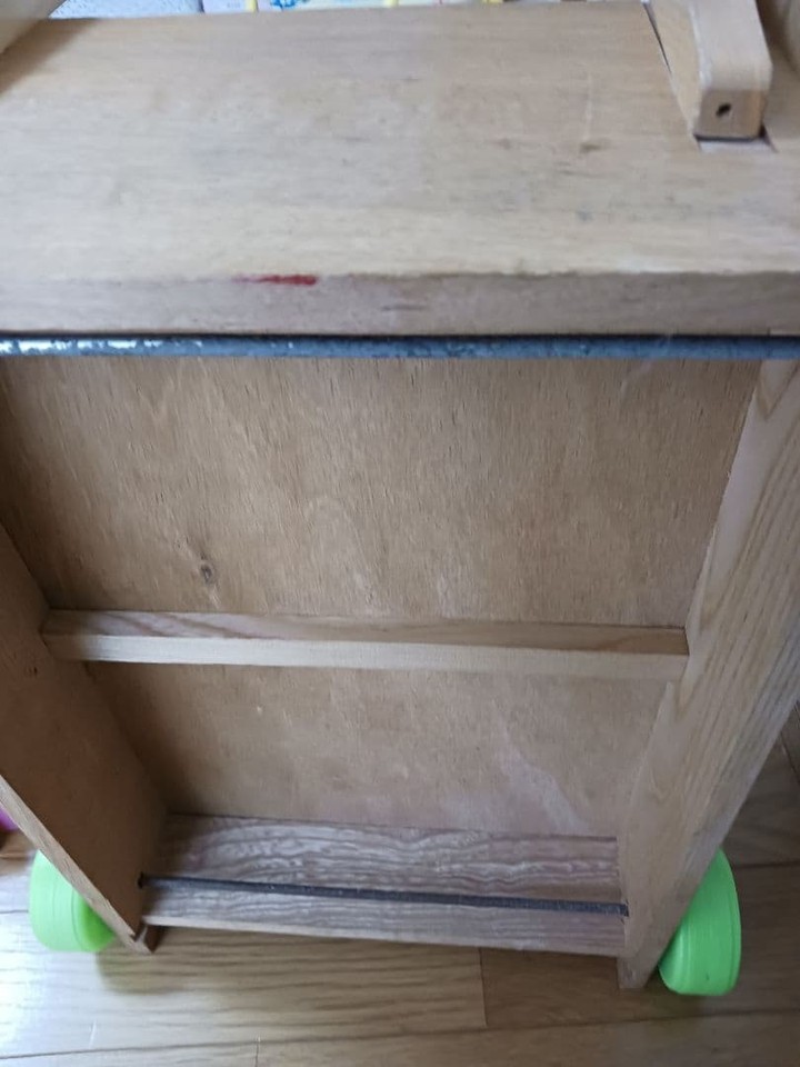 Showa Retro Wooden Push Car Blocks for Kids, Nostalgic Design, Used ...