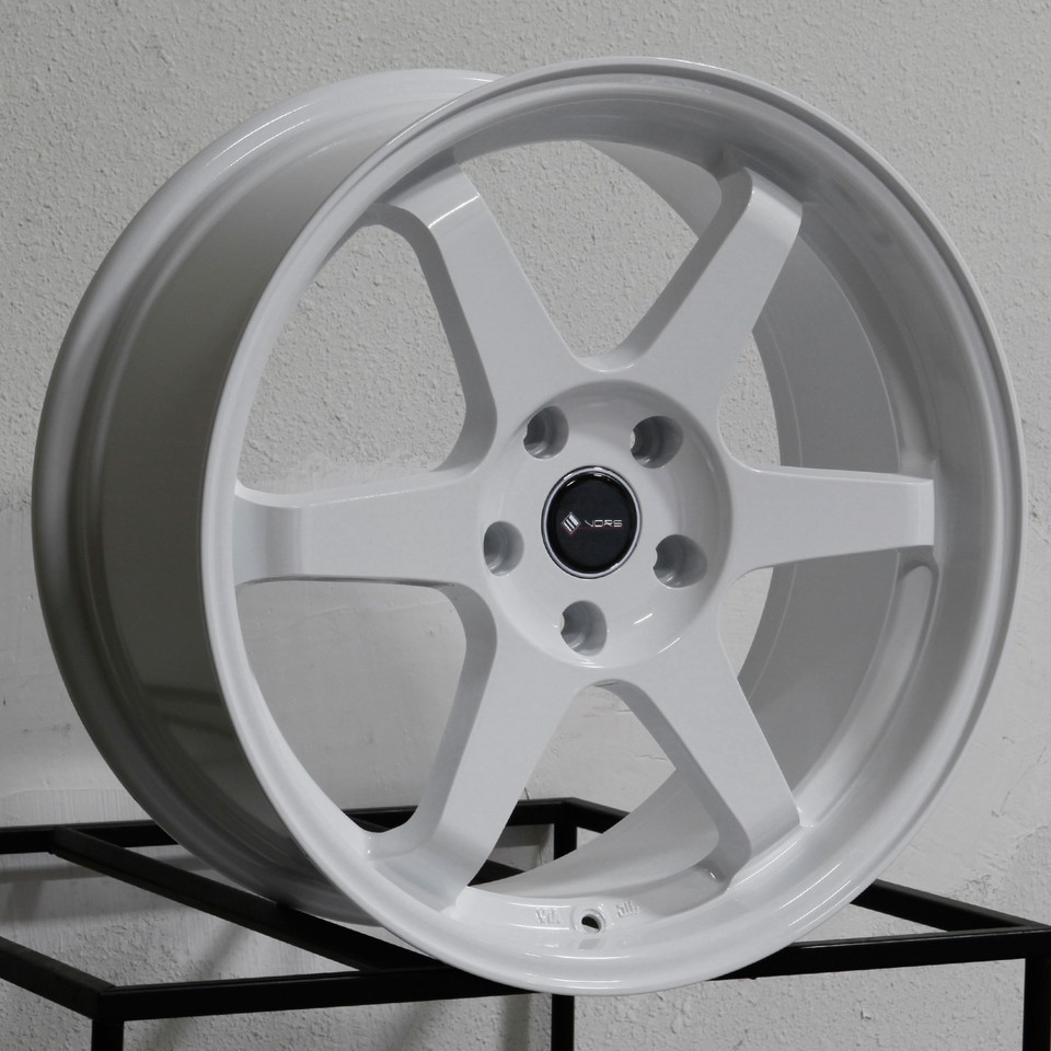4-New 18" Vors TR37 Wheels 18x9.5 5x108 22 White Rims 73.1 | eBay