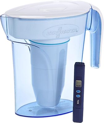 7 Cup Water Filter Jug | ZeroWater 5 Stage Filter + Meter & Cartridge ...