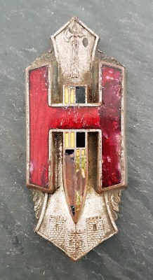 HTF 1920's Hupmobile Hupp "H" Car Emblem/Badge Brass Era Porcelain ...