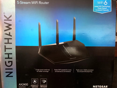 Netgear Nighthawk AX2400 5-Stream WiFi 6 Router / in ORIGINAL Pkging ...
