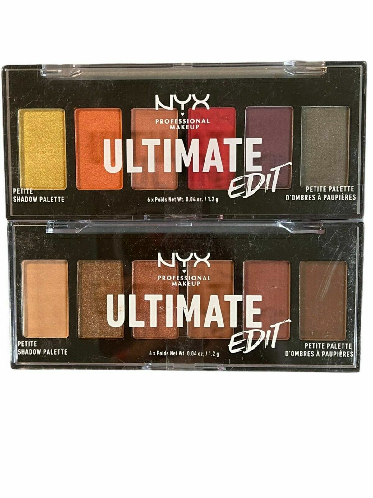2 PACK NYX Ultimate Edit Petite Eye Shadow Palette USPP03 & USPP01 Warm ...