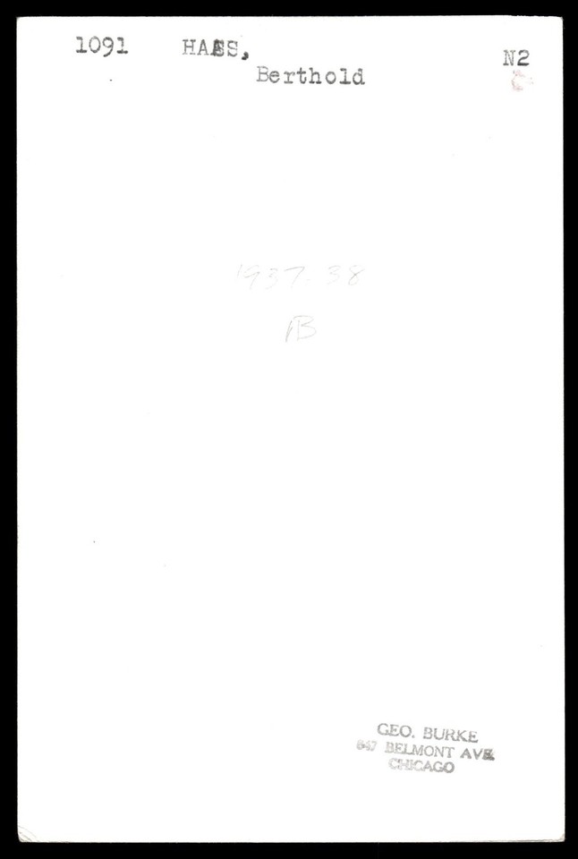 Bert Haas Brooklyn Dodgers 4" x 6" Original Vintage George Burke ...