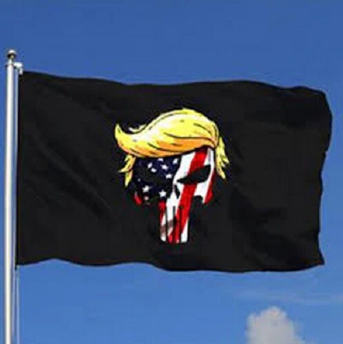 2X3 TRUMP DEMON SKULL PUNISHER SKULL 100D Woven TRUMP 2024 Flag | eBay