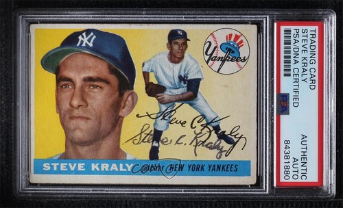 1955 Topps Steve Kraly #139 PSA/DNA Certified Authentic Auto Auto ...