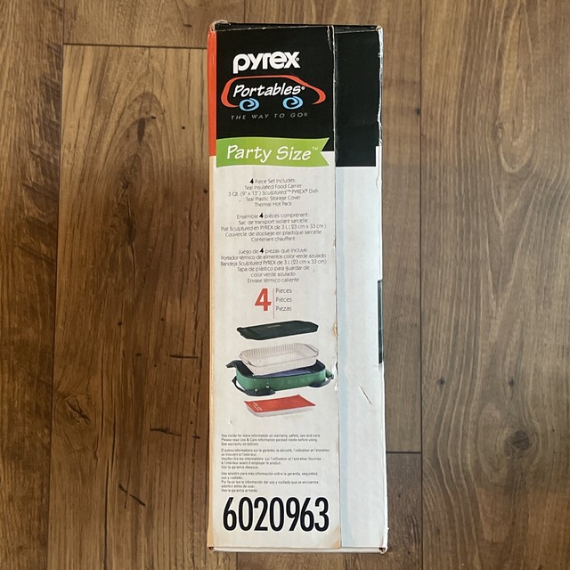 PYREX Portables 4 PC Set With 3 Quart Casserole Dish Insulated Food ...