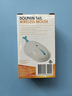 DOLPHIN TAIL-WIRELESS MOUSE 2.4 GHZ -BLUE 🐭🐭 | eBay Australia