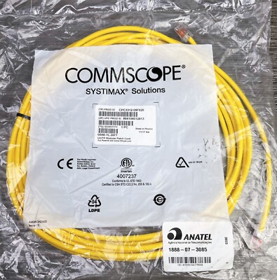 Commscope GigaSPEED GS8E-YL 20 FT Modular Patch Cord Cable CAT 6 | eBay