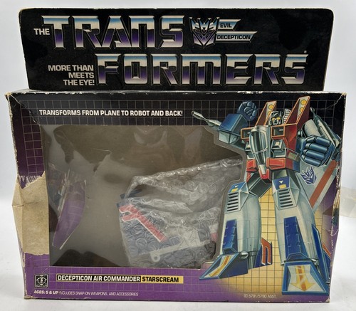 Vintage G1 Transformers Decepticon Air Commander Starscream action ...