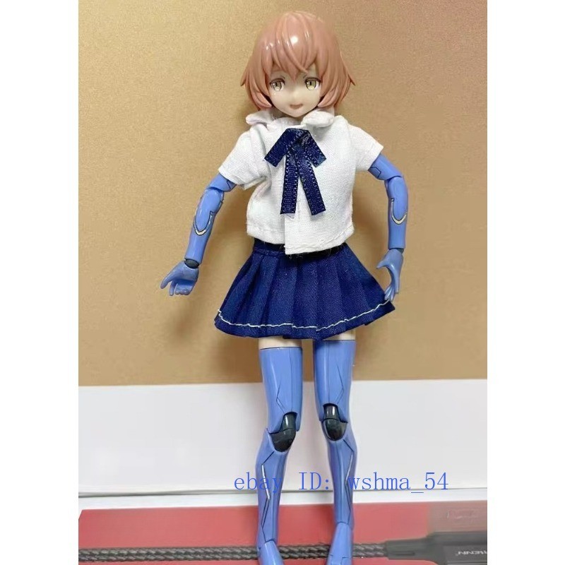 1/12 School Uniform Short SLeeve Shirt Skirt For 6'' SHF Gynoid Figma ...