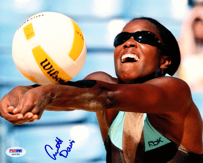 Annett Davis SIGNED 8x10 Photo Beach Volleyball PSA/DNA AUTOGRAPHED ...