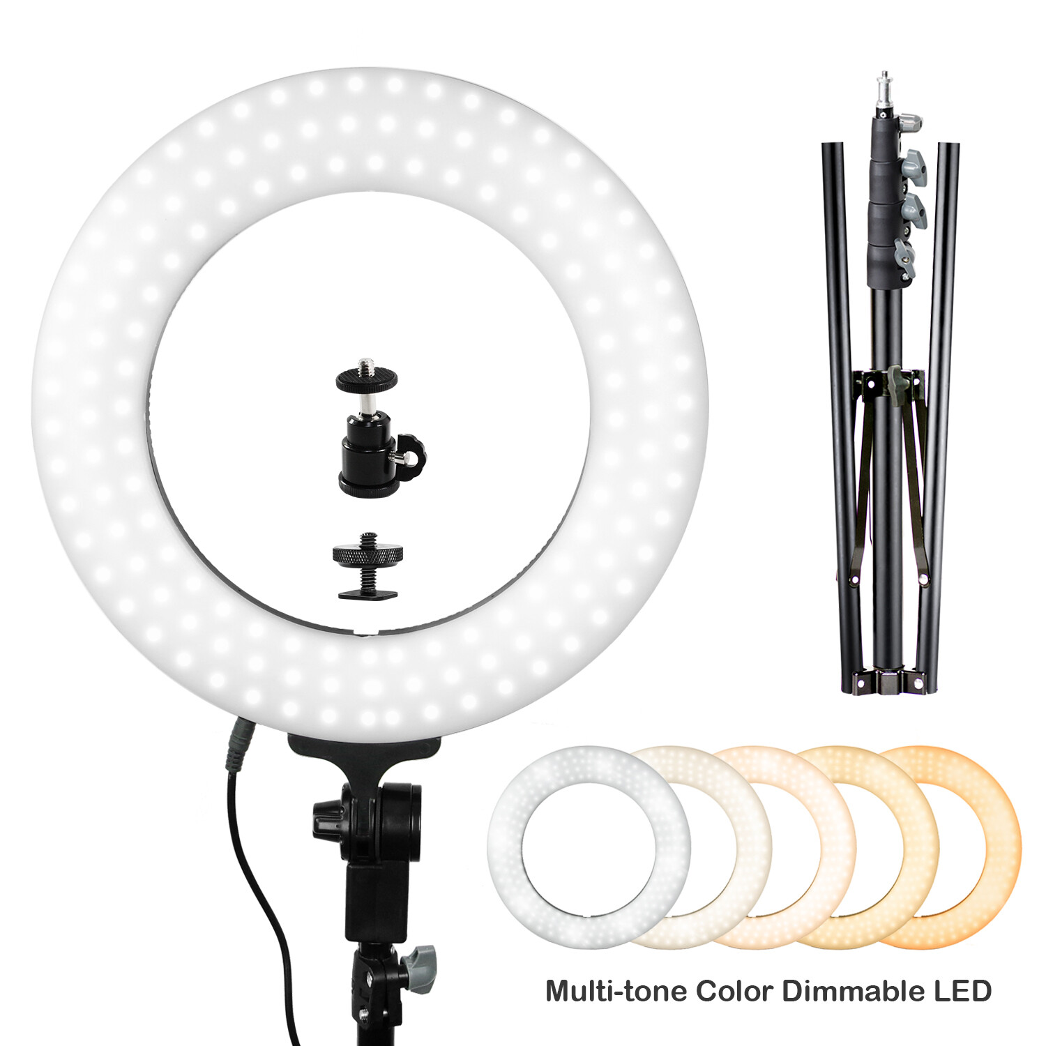 Lusana Studio 14" Dimmable LED Ring Light w/ Bag Camera Photo Video ...