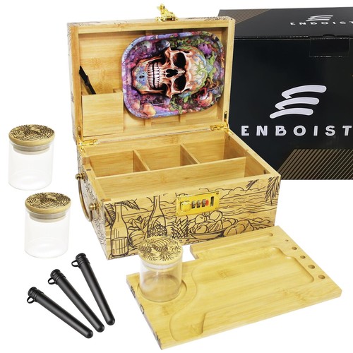 Stash Box with Lock, Engraving Premium Extra Large Odor-Resistant ...