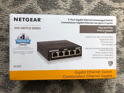 NETGEAR 5-Port Gigabit Ethernet Unmanaged Switch (Gs305) - Desktop ...