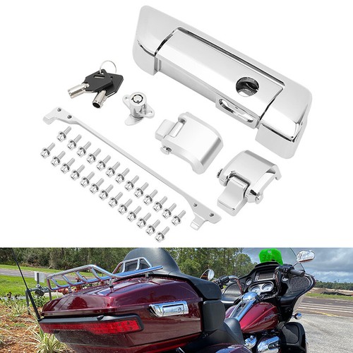 Chrome Pack Trunk Latches Key Hinges Fit For Harley Tour Pak Touring ...