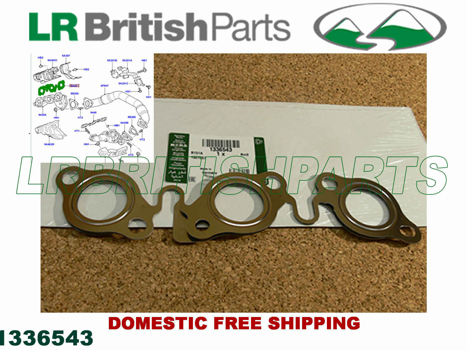 LAND ROVER EXHAUST MANIFOLD GASKET RANGE ROVER LR3 LR4 SPORT VELAR ...