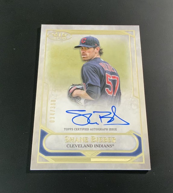 2021 Topps Tier One - Tier One Talent Autographs #T1TA-SB Shane Bieber ...