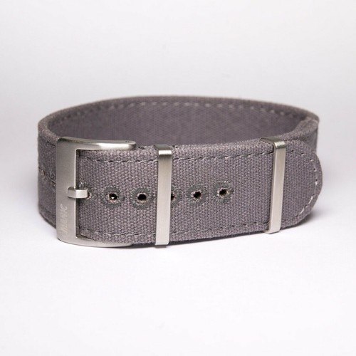 Premium Canvas Single Pass NATO Watch Strap Grey 20mm 22mm | eBay