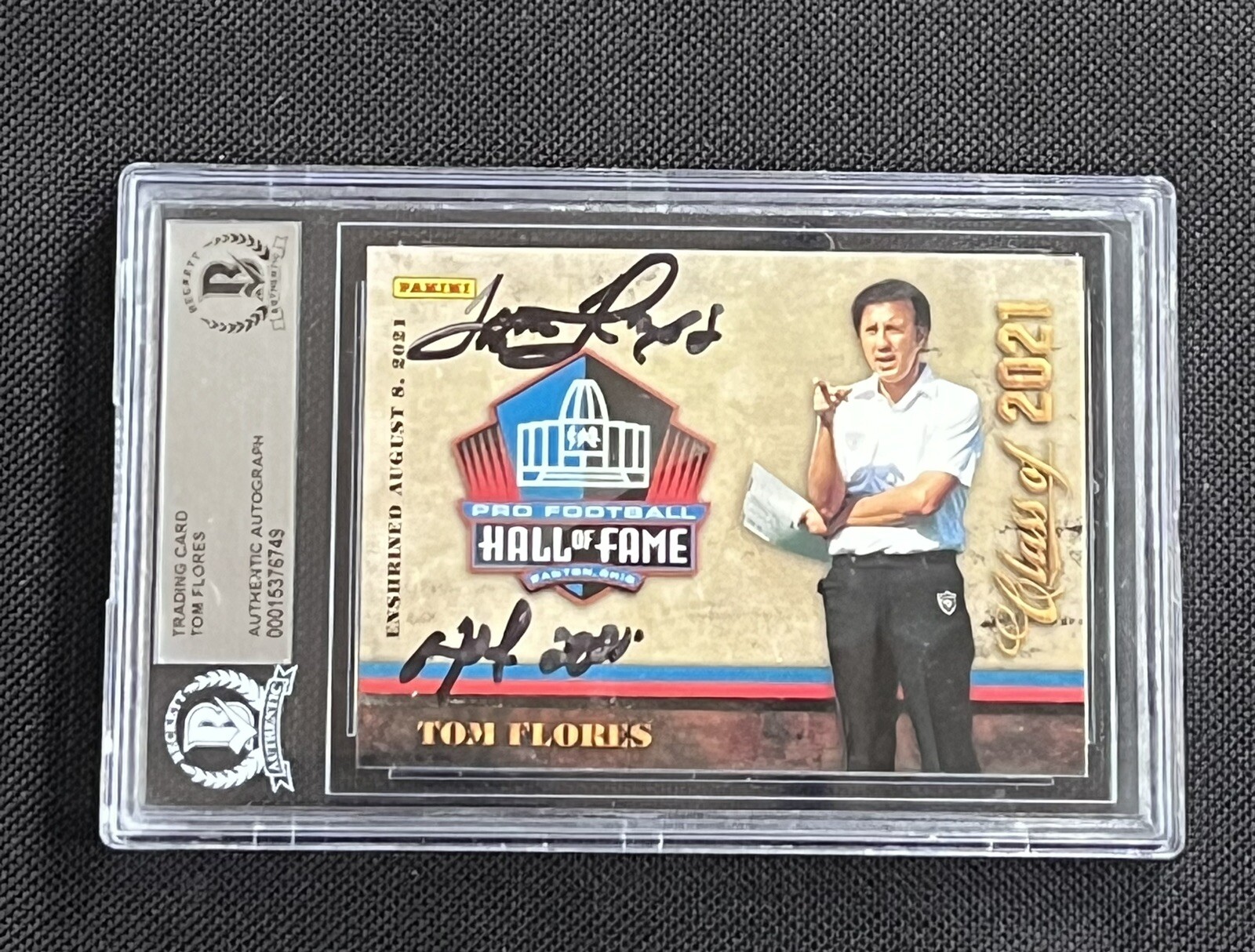 TOM FLORES 2021 PANINI HALL OF FAME SIGNED AUTOGRAPHED CARD BAS ...