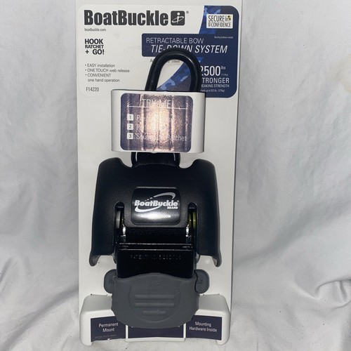 BoatBuckle G2 Stainless Steel Retractable Bow Tie-Down Standard New M ...