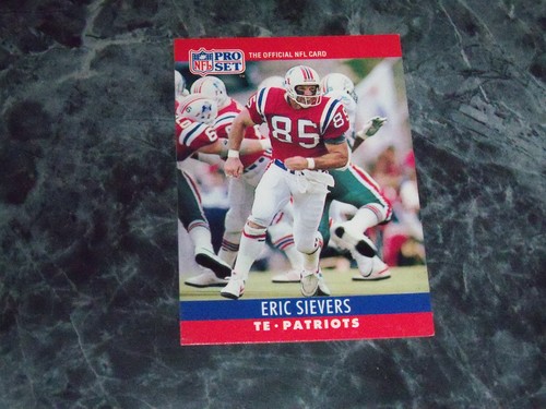 eric sievers (new england patriots -te) 1990 pro set CARD #206 nr/mint ...