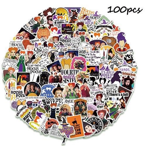 100pcs Hocus Pocus Sticker Laptop Luggage Home Wall Window Decal ...
