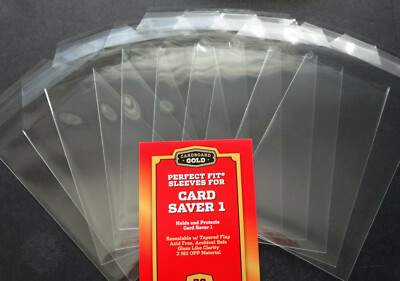 10 Loose Cardboard Gold Perfect Fit Sleeves for Card Saver 1 Bag | eBay