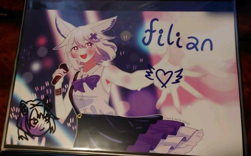 Filian Vtuber signed poster | eBay