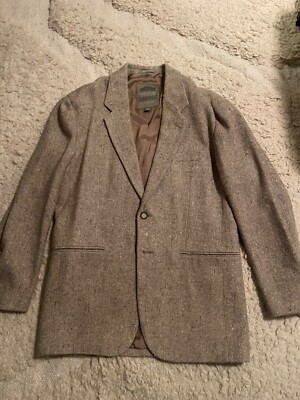 Structure La Collezioni Tan Silk Wool Nylon Suit Jacket Only Made in ...