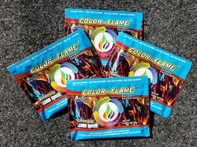 4 PACK Enviro Log Color Flame Fire Magical Colored Colorful Flames ...