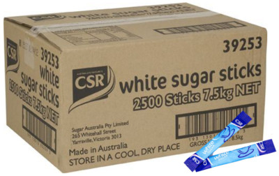CSR White Sugar Sticks 2,500 Sticks 7.5kg Net | eBay Australia