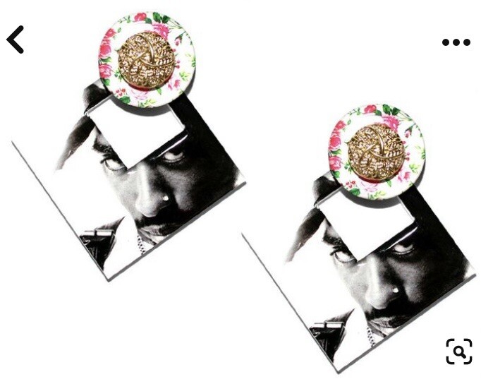 NEW STREETWEAR HIP POP FASHION EARRING HONEY B GOLD “BABY BOY” TUPAC ...