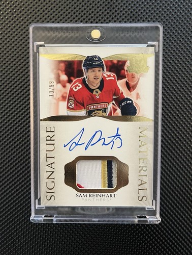 Sam Reinhart FLAG PATCH AUTO 2021-22 UD The Cup Signature Materials /99 ...