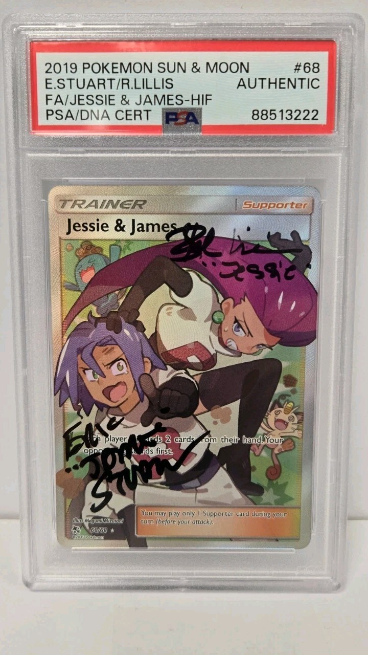 2019 Pokemon Hidden Fates Jessie & James 68 Eric Stuart/Rachael Lillis ...
