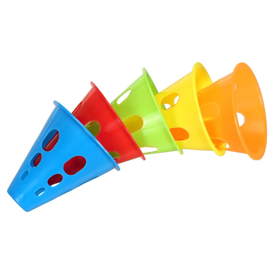 50 Pack 3 Inch Mini Sports Cones, Bright Colored Plastic Soccer Cones ...